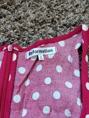Reformation | Dresses | Reformation Red Polka Dot Dress | Poshmark